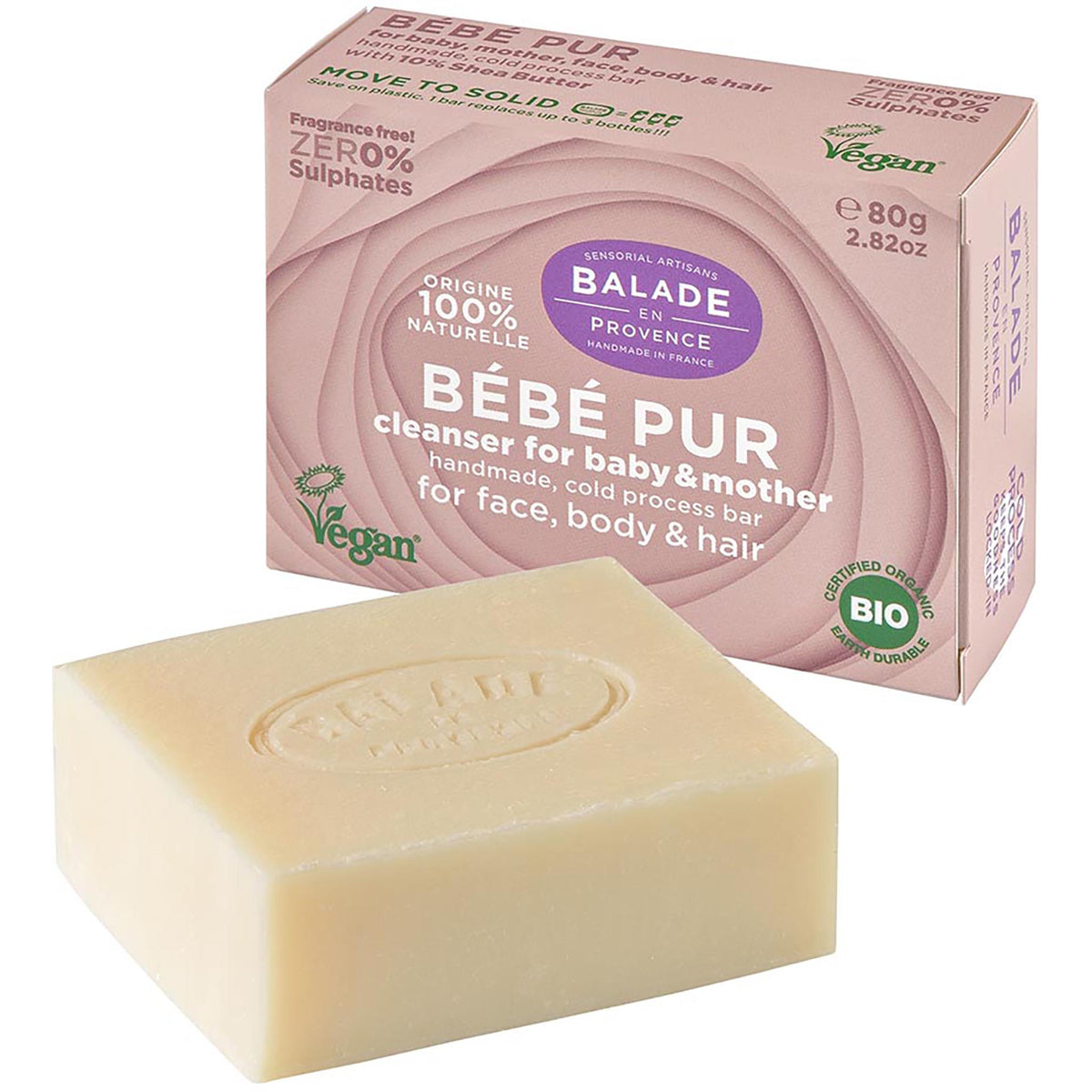 Buy BALADE EN PROVENCE Bebe Pur Cleansing Bar | For Mum & Baby | MyPure – mypure.co.uk