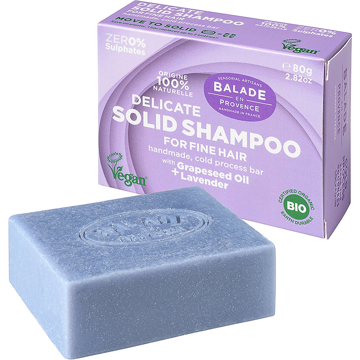 Buy BALADE EN PROVENCE Solid Shampoo | Delicate | MyPure – mypure.co.uk