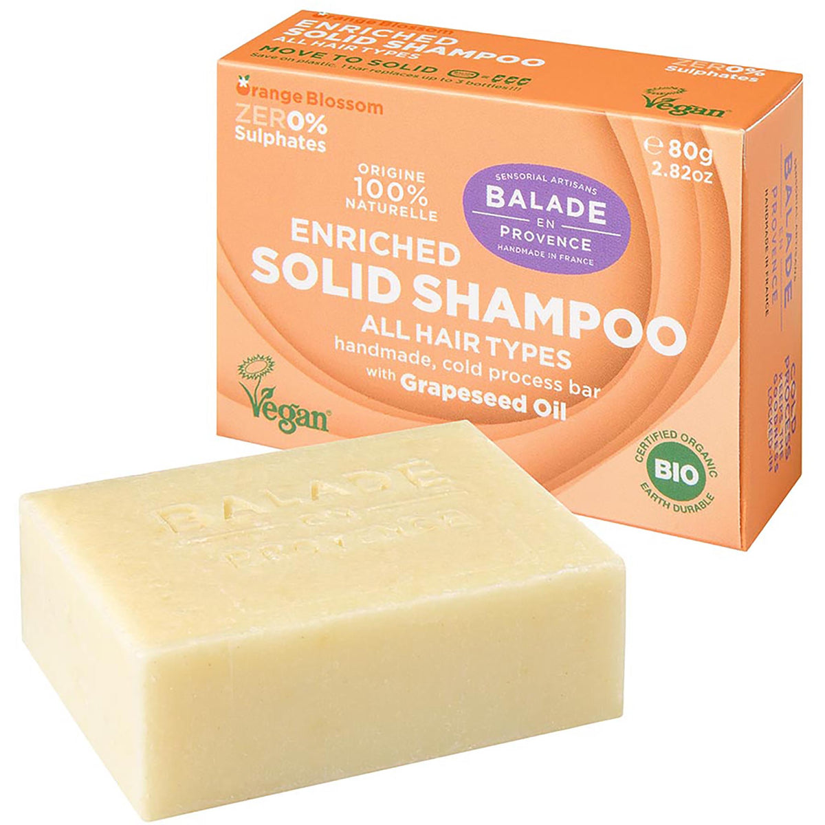 Buy BALADE EN PROVENCE Solid Shampoo | Enriched | MyPure – mypure.co.uk