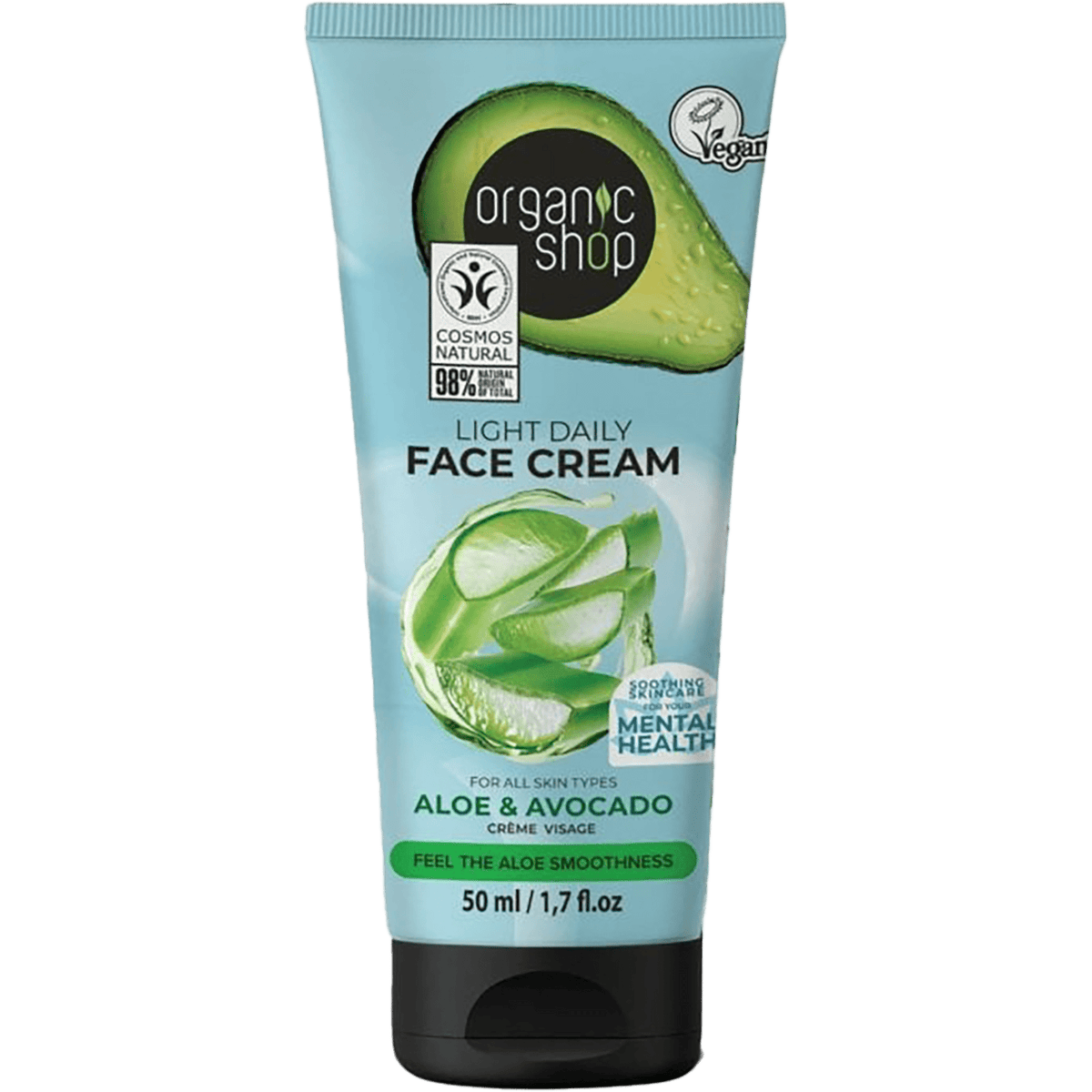 Buy Organic Shop Aloe & Avocado Light Daily Face Cream | MyPure ...