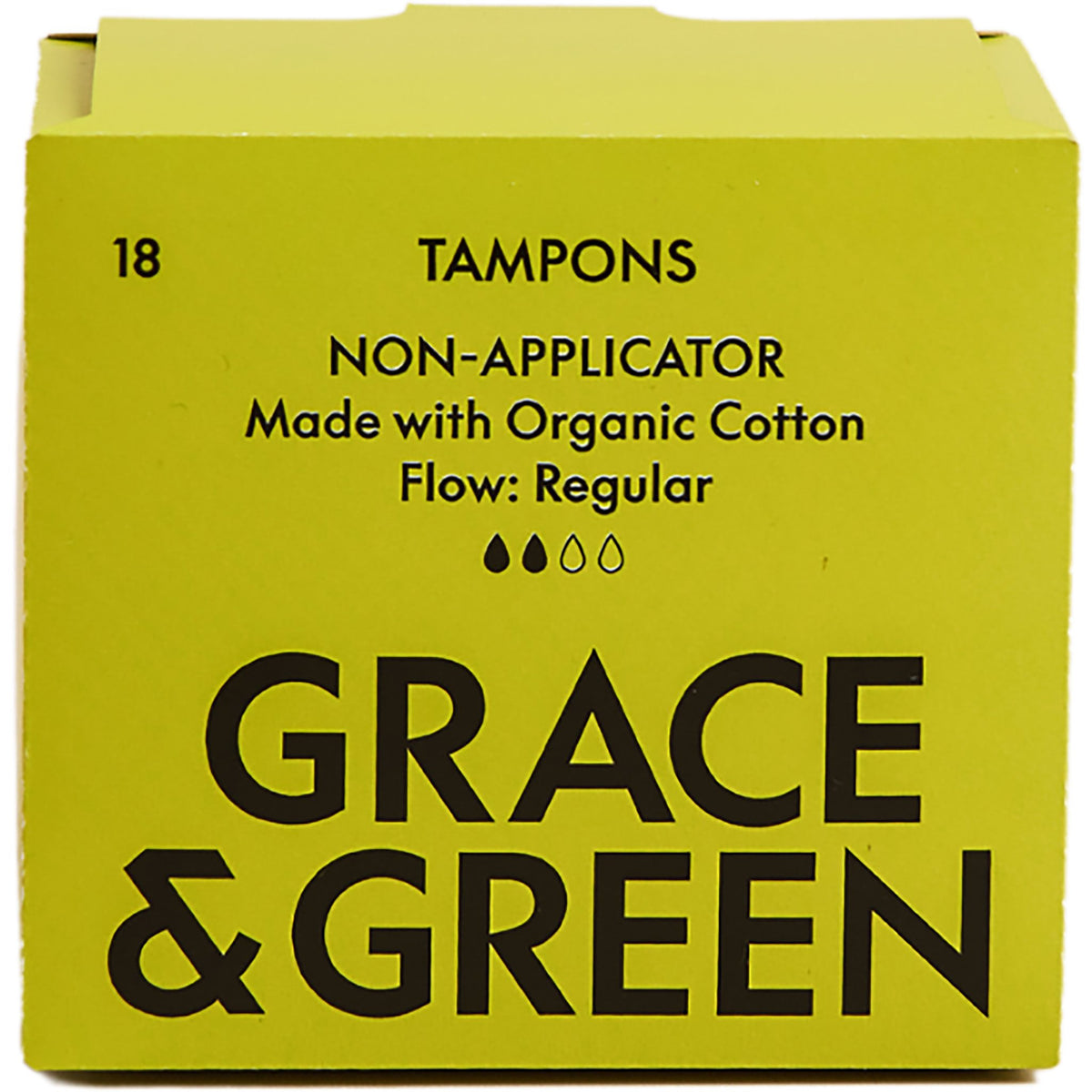 Buy Grace & Green Organic Cotton Non-applicator Tampons | Regular ...