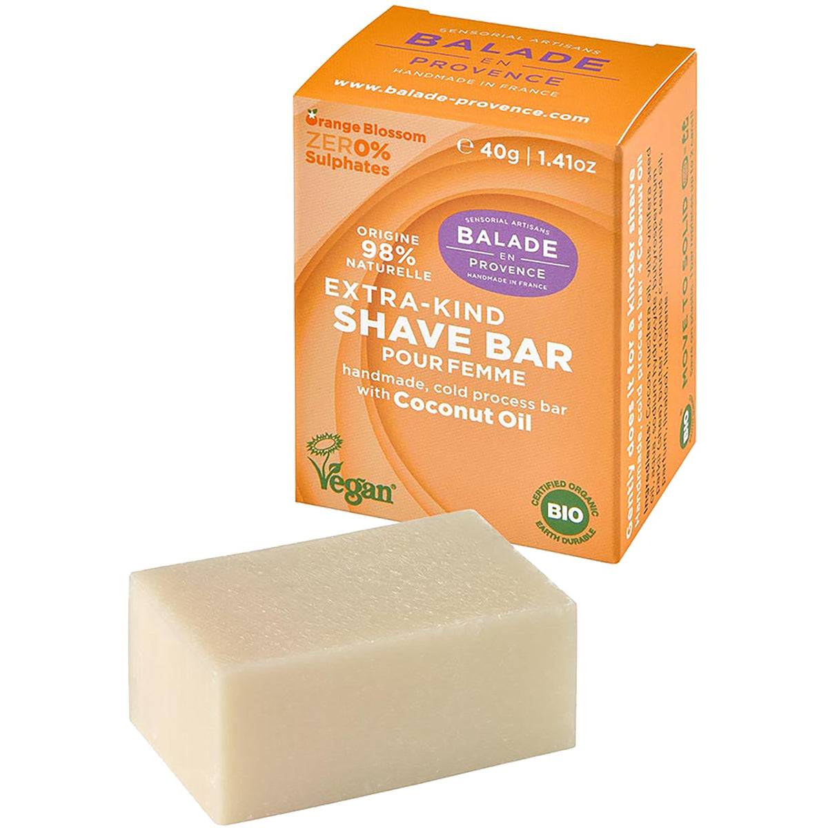 Buy BALADE EN PROVENCE Shave Bar | Extra-kind | MyPure – mypure.co.uk